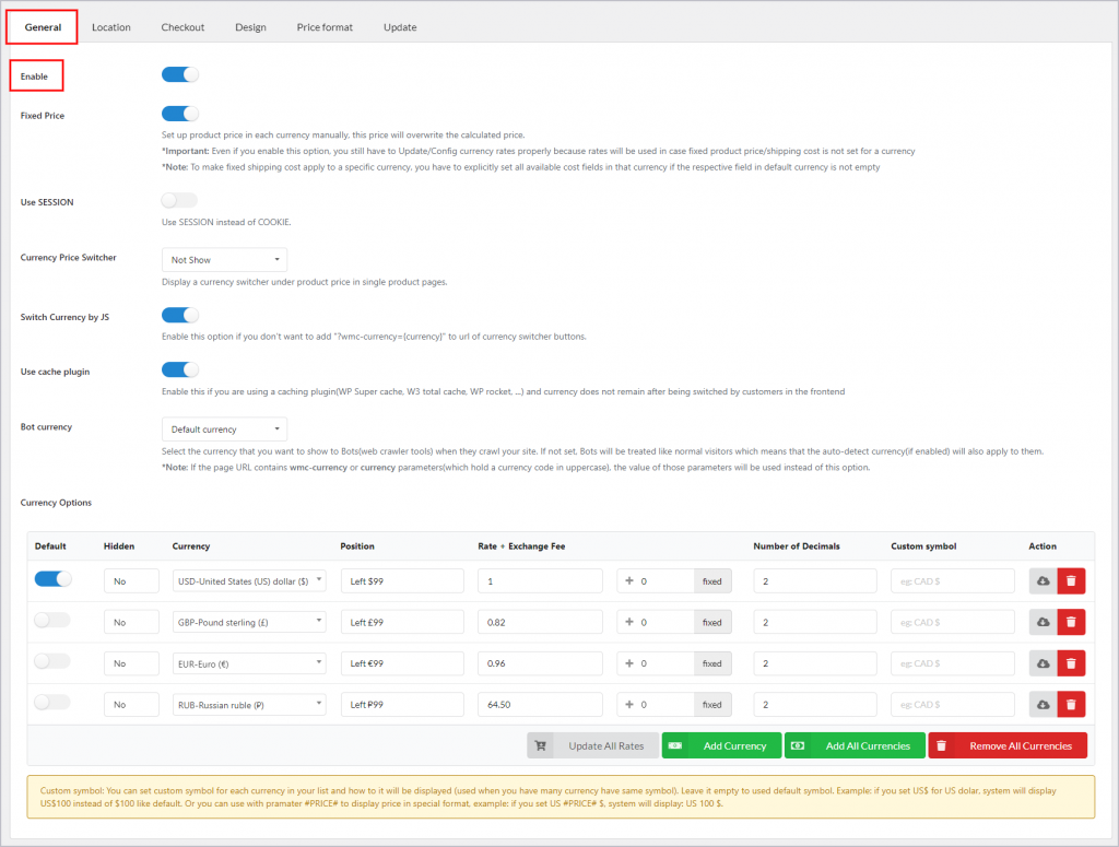 Woocommerce Multi Currency Villatheme Documentation