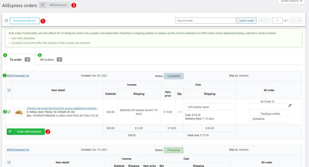 Ali Orders – VillaTheme Documentation