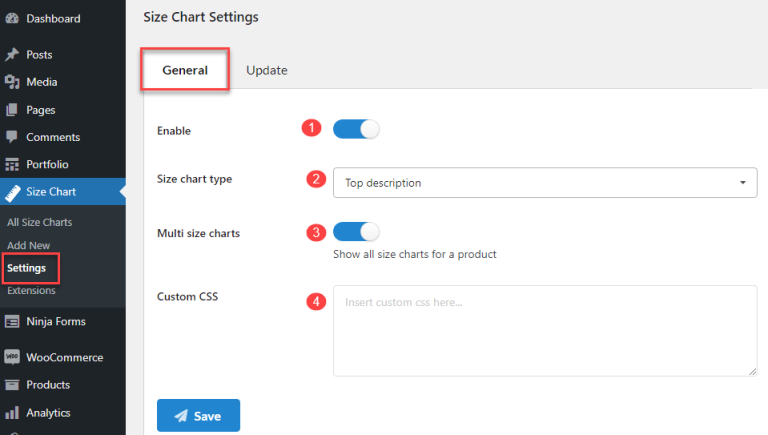 Woocommerce Product Size Chart Villatheme Documentation