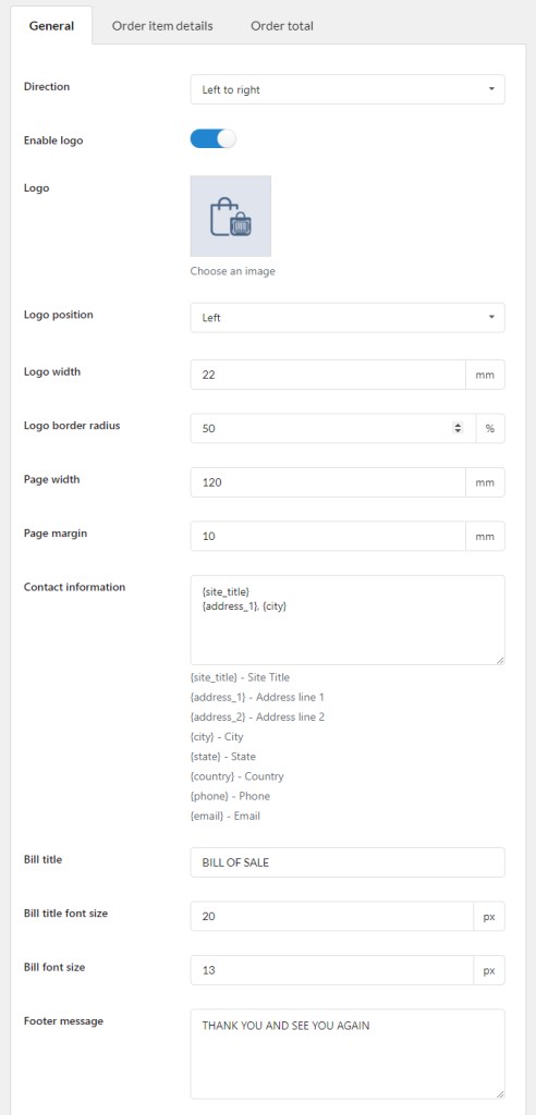 Receipt Template Configuration – VillaTheme Documentation